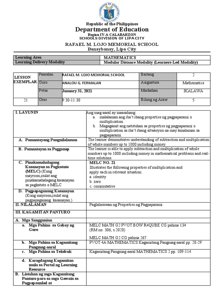 LE MATH 2 WEEK 6 | PDF