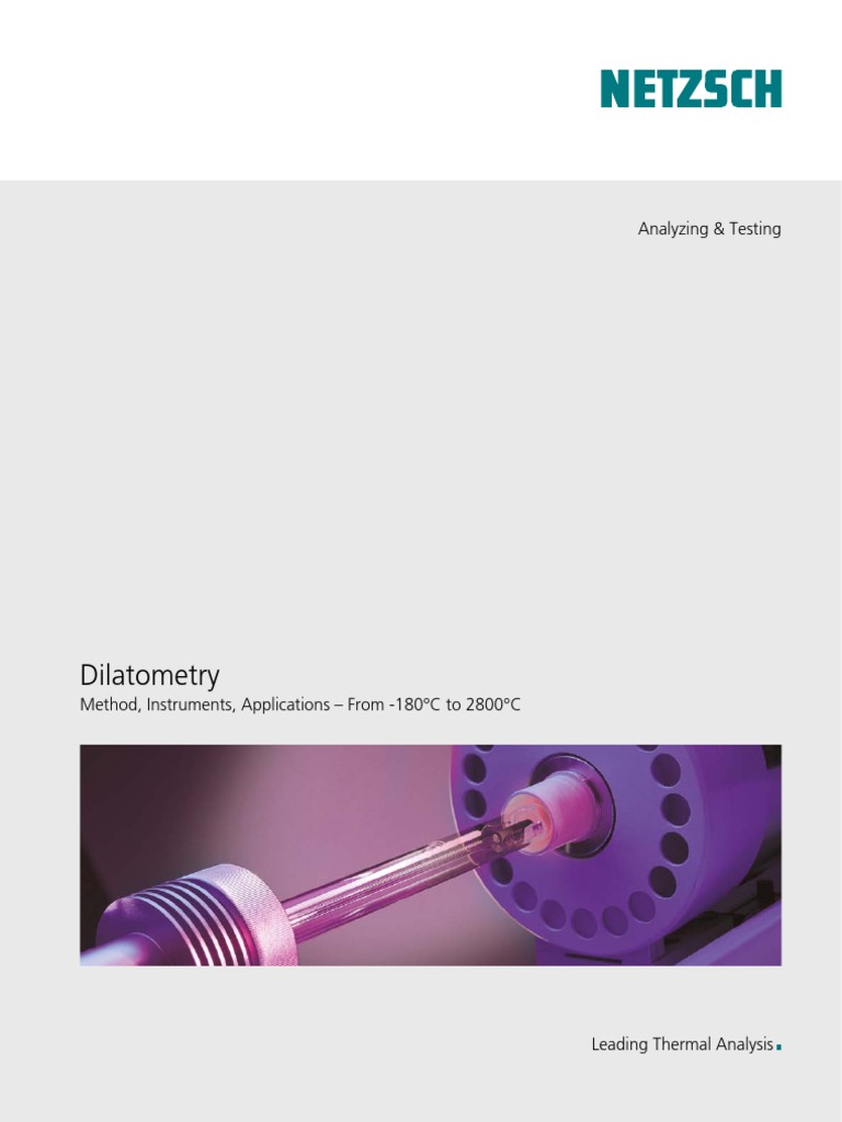 Analyzing & Testing. Dilatometry. Method, Instruments, Applications ...