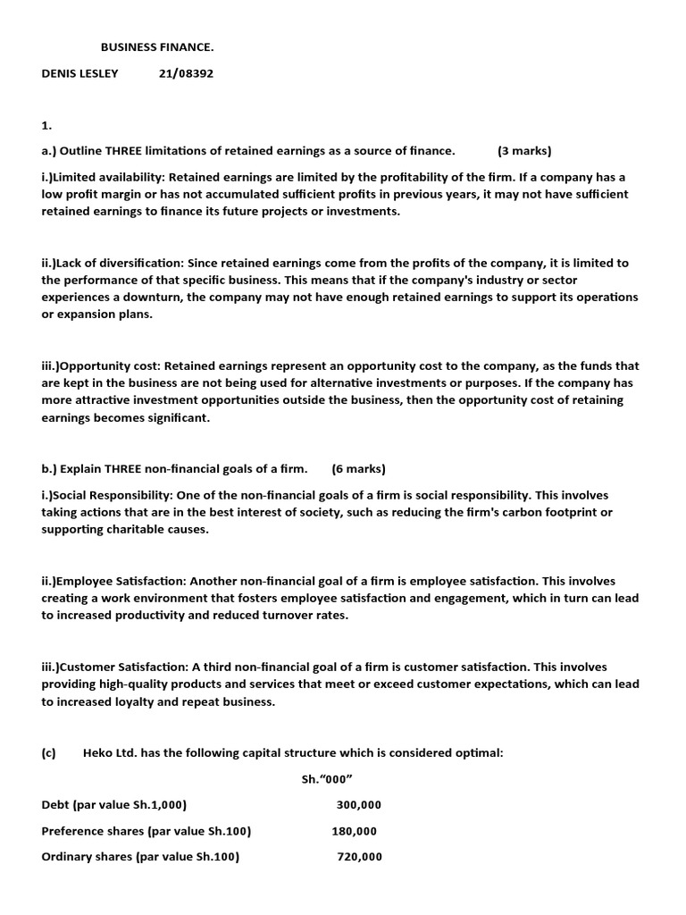 Business Finance | PDF | Cost Of Capital | Dividend