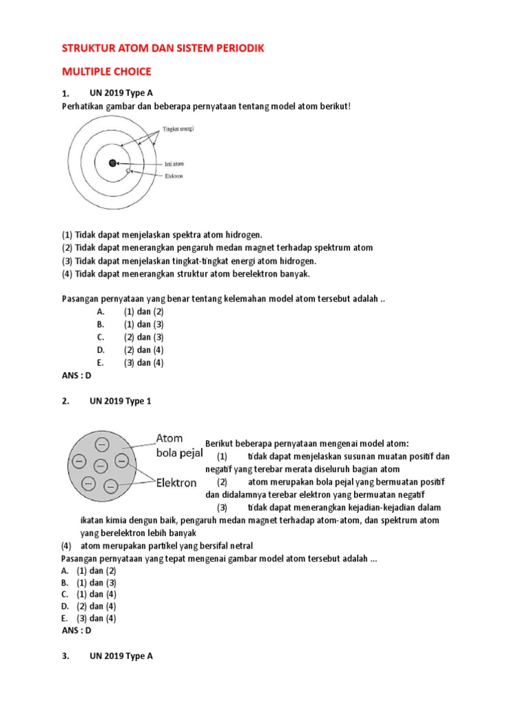 STRUKTUR ATOM DAN SISTEM PERIODIK Kelas X | PDF