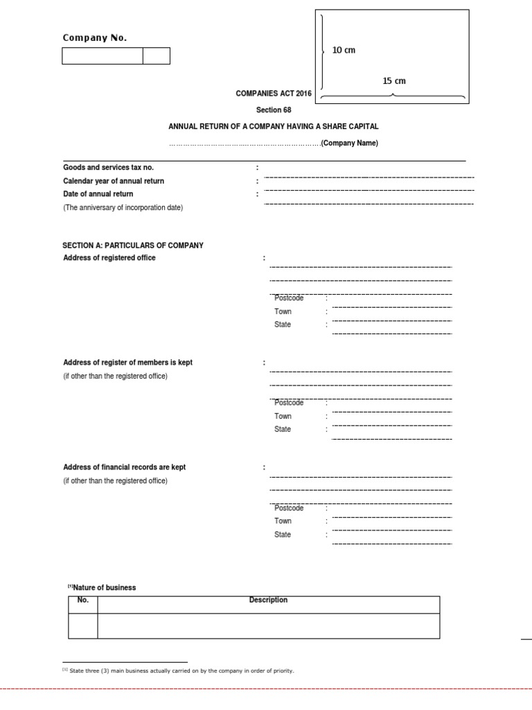 Section 68 (7) AR + BO Annexure D1 (Final) | PDF | Corporations | Business