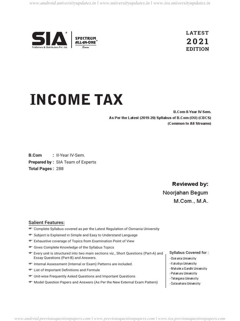 Income Tax | PDF | Taxes | Capital Gain