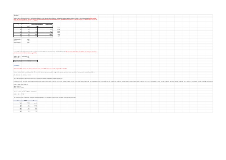 Risk Free Return Asset Finance Quiz | PDF | Capital Asset Pricing Model ...
