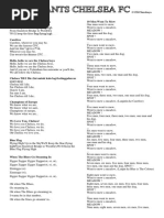 Chelsea FC Chant Lyrics Collection | PDF | Chelsea F.C.