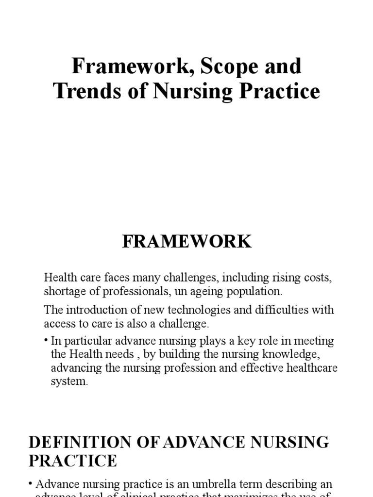 Presentation Advance Nursing Practice | PDF | Nursing | Health Care