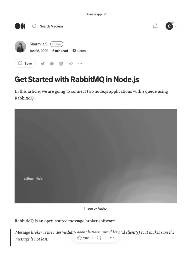 RAbbitMQ in Node | PDF