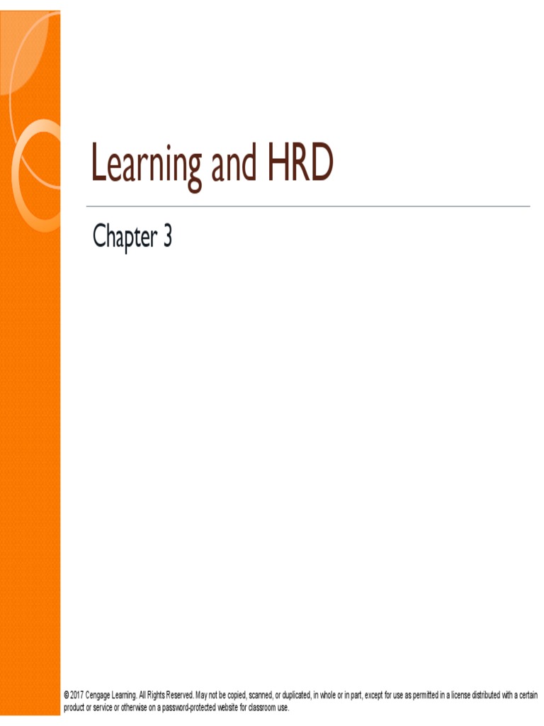 Chapter 3 Part 1 Learning and HRD | PDF | Learning | Motivational