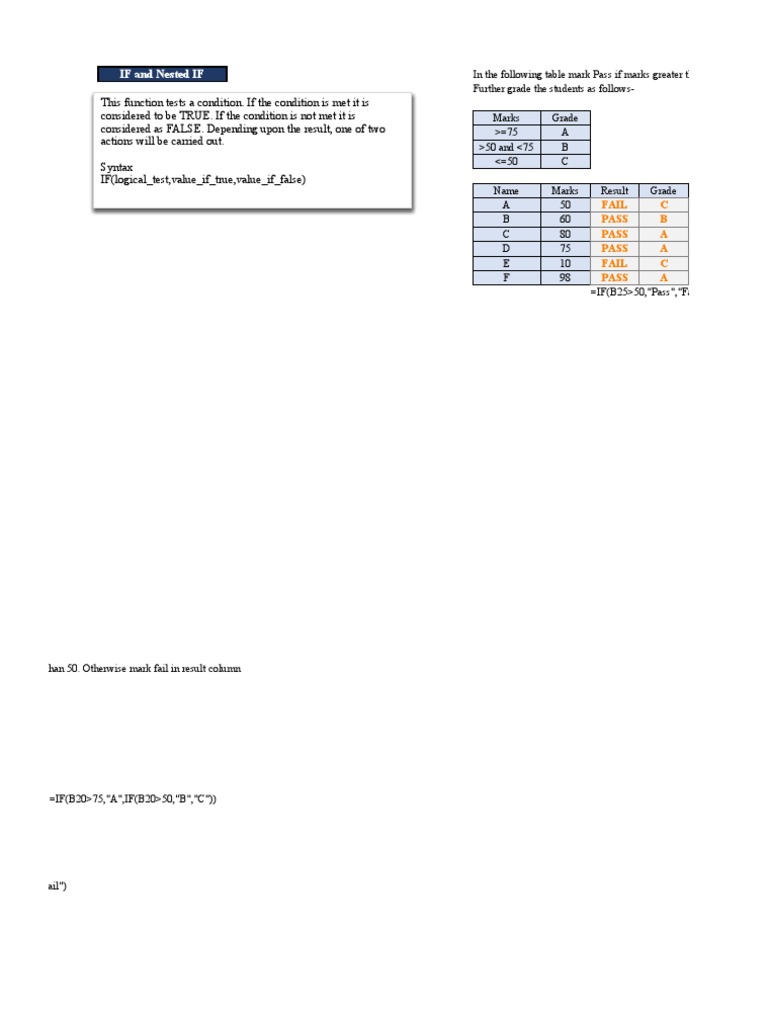 MS Excel - Functions and Formulae - Solution | PDF | Function (Mathematics) | String (Computer ...