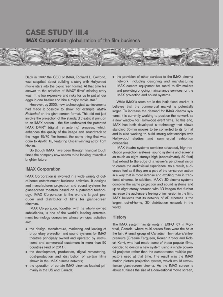 Case IMAX | PDF