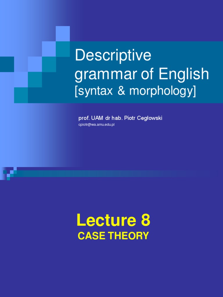 Case Theory - Implications | PDF | Predicate (Grammar) | Clause