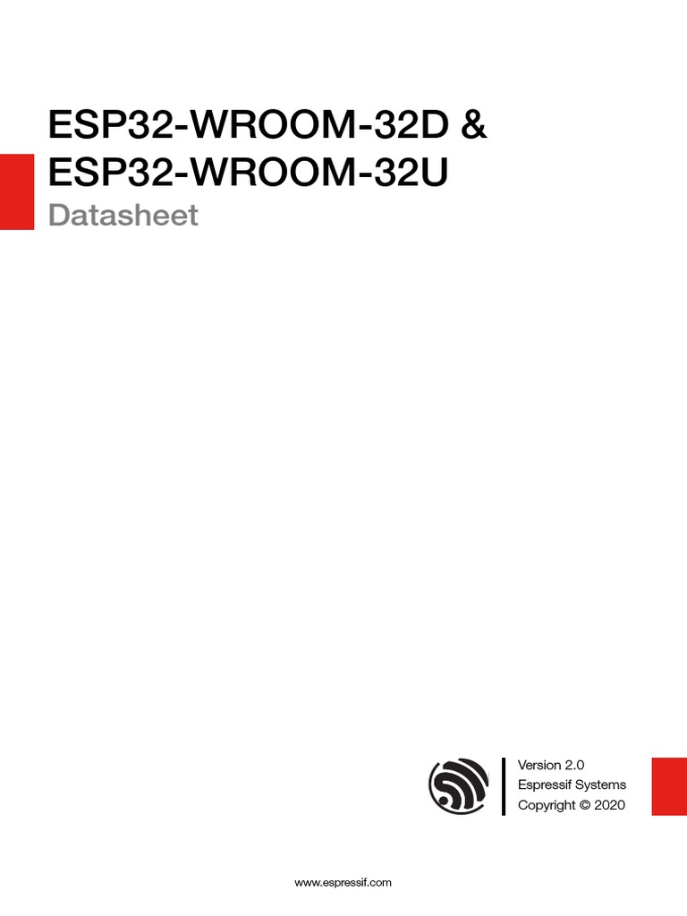 Esp32 Wroom 32d Esp32 Wroom 32u Datasheet En Pdf Random Access Memory Flash Memory