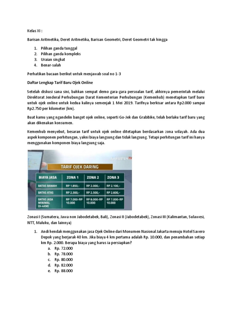 Latihan Soal Assesment | PDF