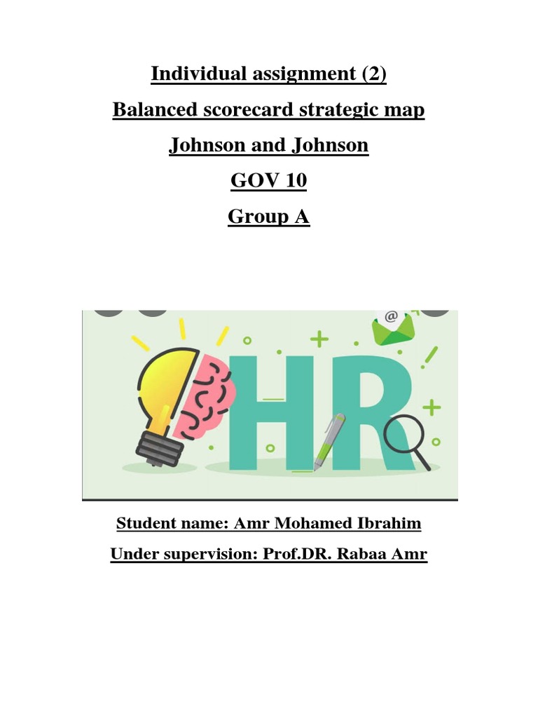 Johnson and Johnson Scorecard Strategic Map | PDF