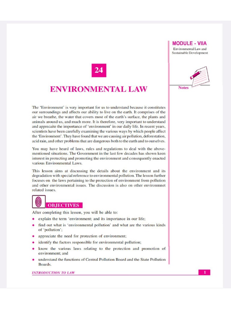 Environmental Law (Assignment) | PDF