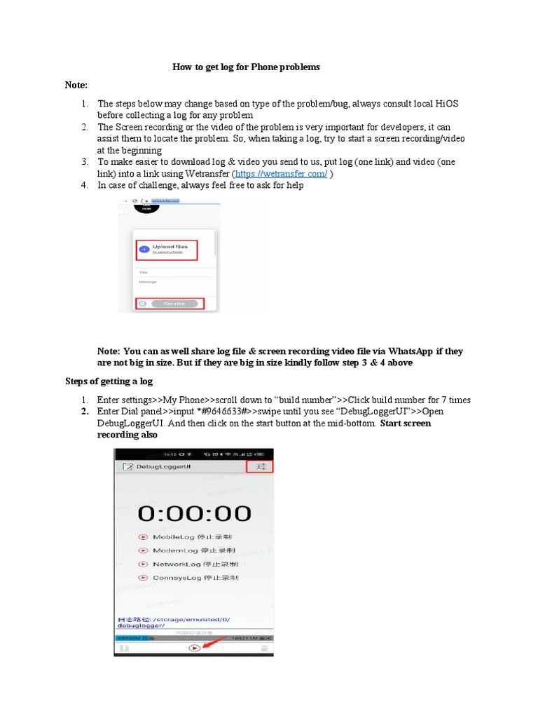 Phone Debugging Guide for Users | PDF | Computer File | Software Bug