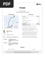Ola Cab Invoice Sample | PDF | Invoice | Services (Economics)