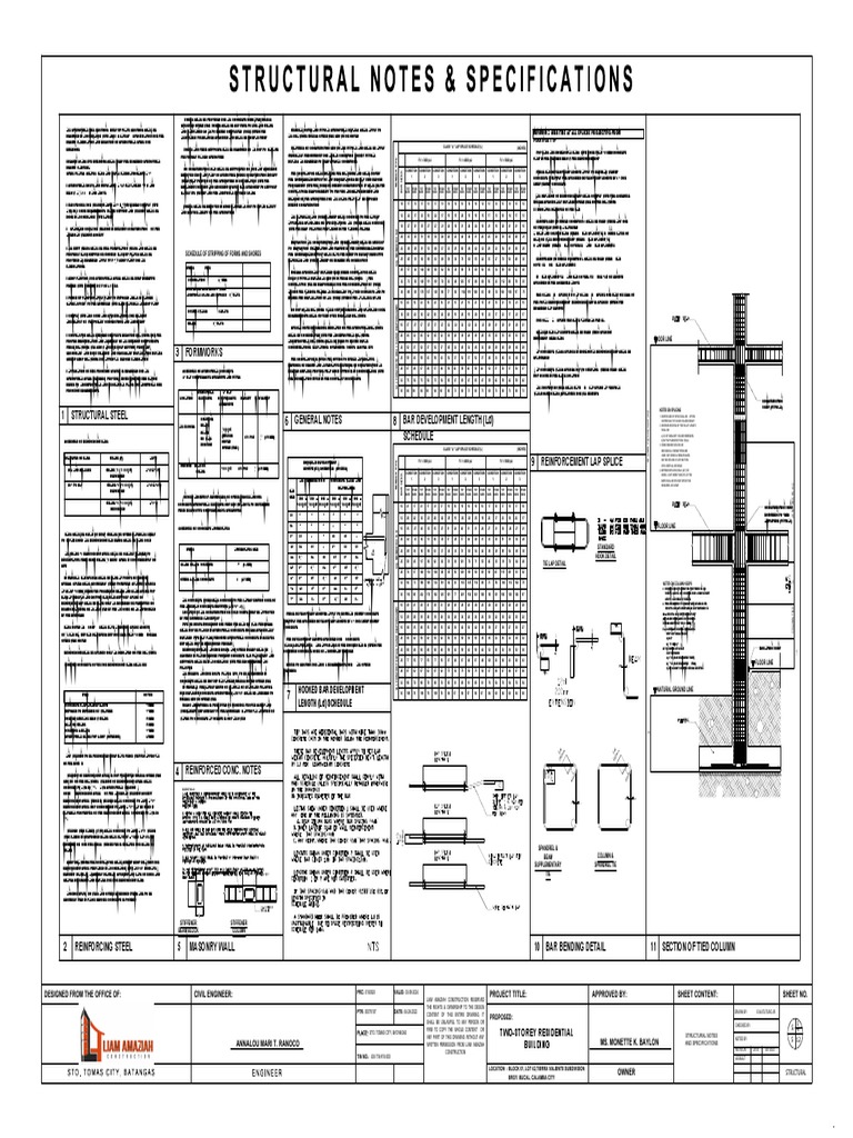 Structural Notes & Specifications: 3 Formworks | PDF | Structural Steel ...