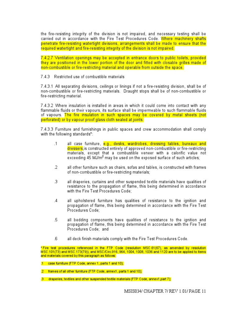 7.4.3 Restricted Use of Combustible Materials | PDF | Pipe (Fluid ...