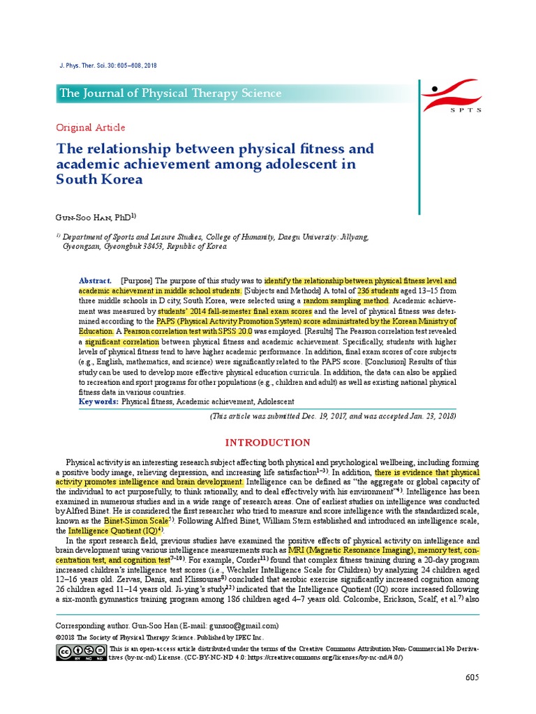 DONE_The relationship between physical fitness and academic achievement ...