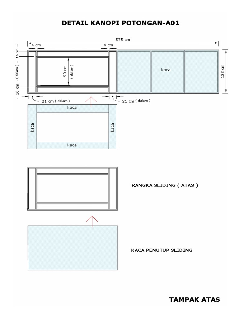 Desain Kanopi Sliding | PDF