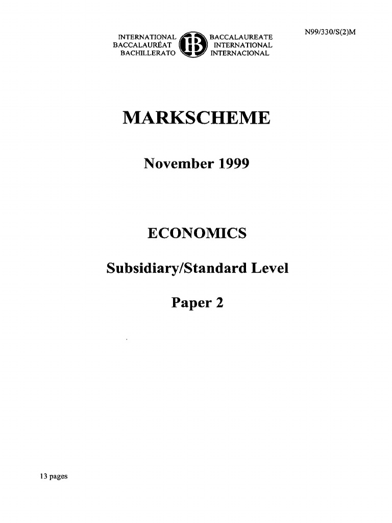 Economics_paper_2_SL_markscheme | PDF