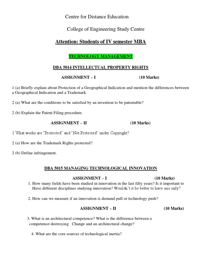 Ceg Set -29 Mba - IV Sem Assignment Questions | PDF | Option (Finance) | Derivative (Finance)