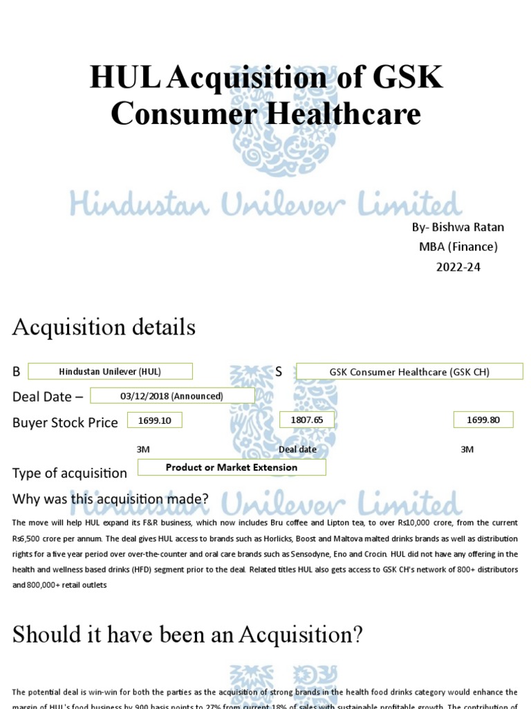 Ib - Hul GSK-CH | Download Free PDF | Stocks | Valuation (Finance)