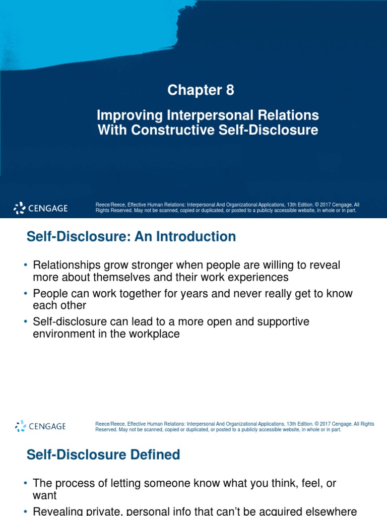 Slide Presentation for Chapter 8 (2) | PDF | Interpersonal Relationships | Self Awareness
