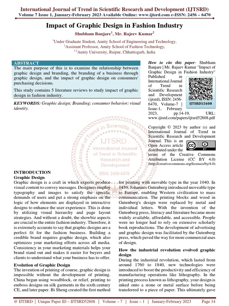 Impact of Graphic Design in Fashion Industry | PDF | Brand | Fashion