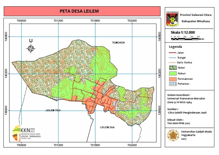 Peta Desa Leilem A4 | PDF