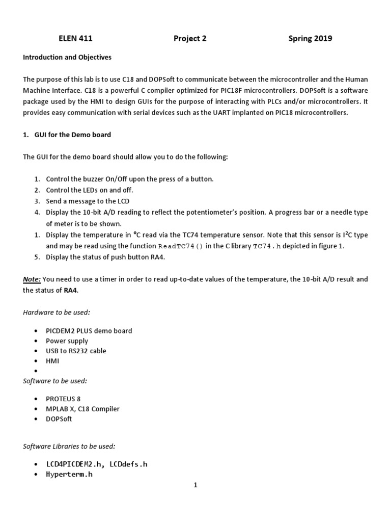 HMI Communication with PIC18 Microcontrollers | PDF