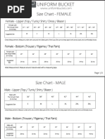 Uniqlo Men's Size Chart Guide | PDF | Waist