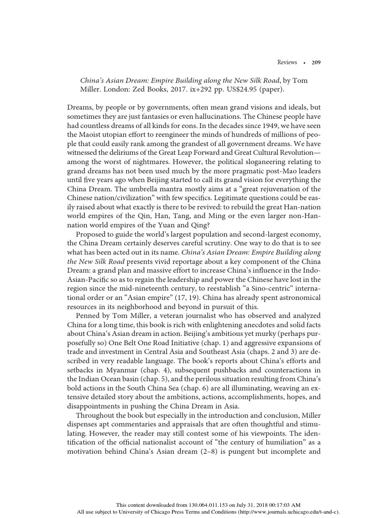 [The China Journal 2018-jul vol. 80] Wang, Fei-Ling - China’s Asian ...