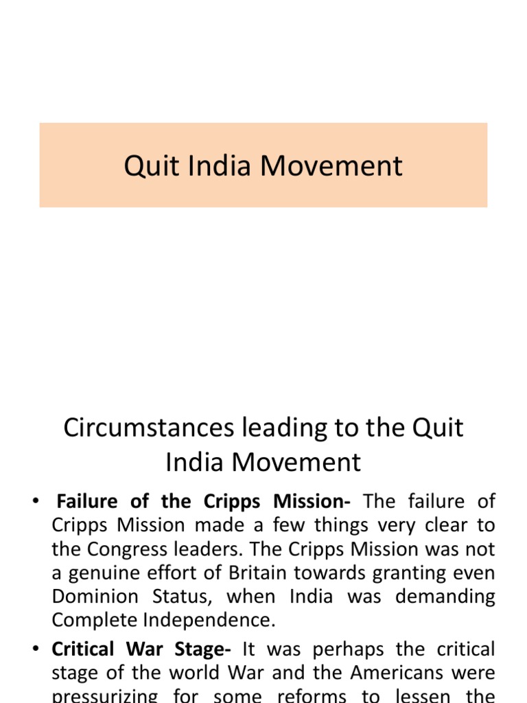 Quit India Movement | PDF | British Raj | Mahatma Gandhi