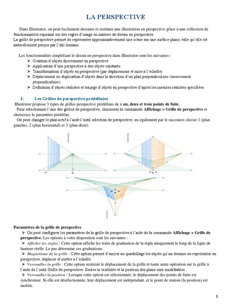 Grille de Perspective dans Illustrator | PDF | Perspective ...