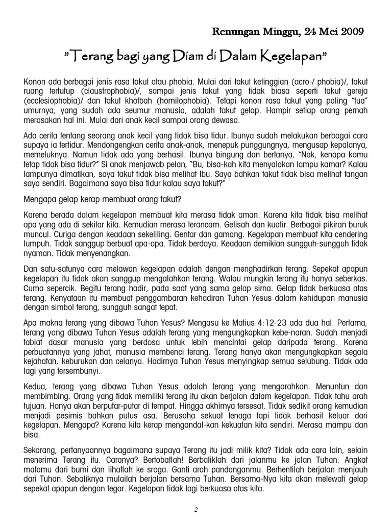 Adoc - Pub Terang Bagi Yang Diam Di Dalam Kegelapan | PDF