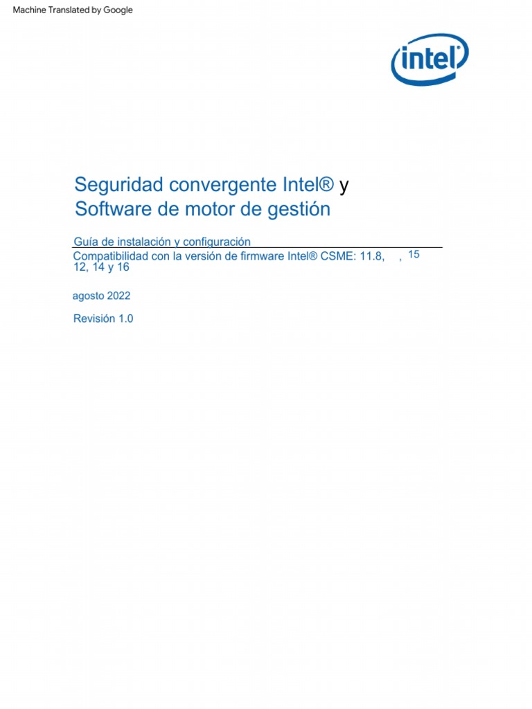 Sp-Intel Csme SW Ig | PDF | Microsoft Windows | Software