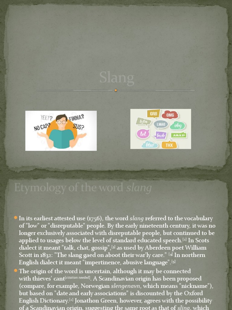 Slang | PDF | Slang | Cognitive Science