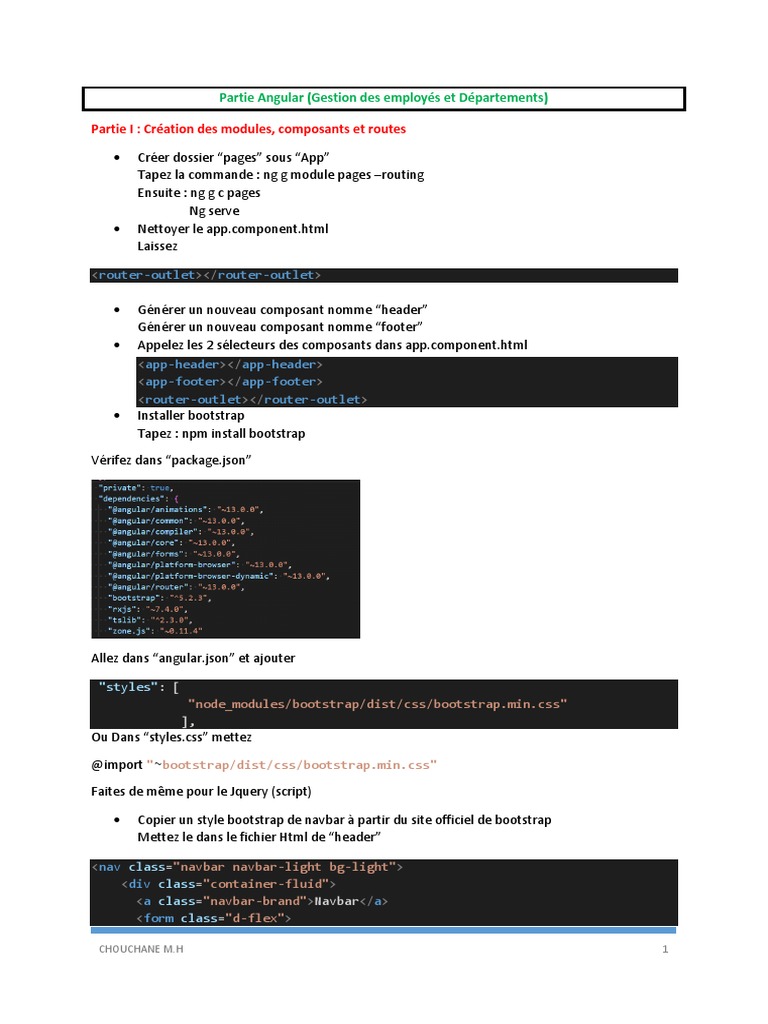 Atelier GestionEmployees Angular | PDF | Bootstrap (Front End Framework) | Gestion informatique