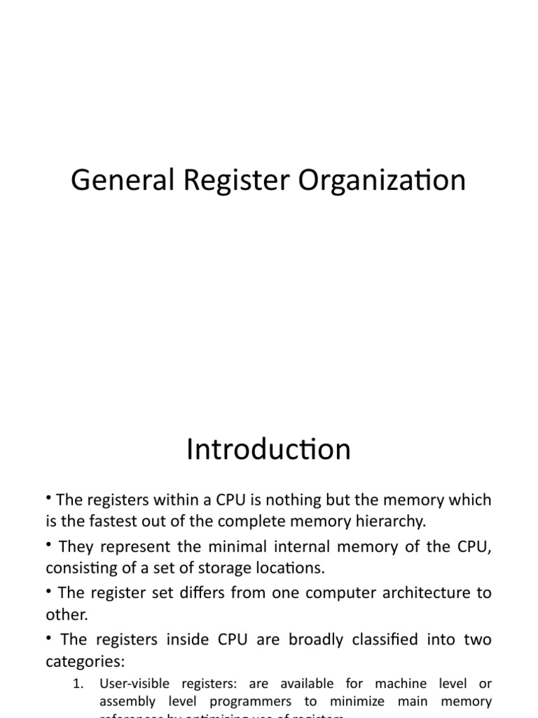 General Register-Based CPU Organization-4 | PDF | Central Processing Unit | Pointer (Computer ...