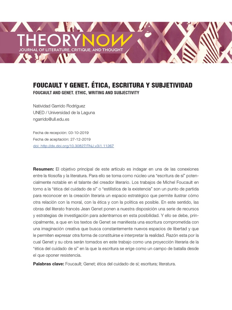 Foucault y Genet | PDF | Michel Foucault | Verdad