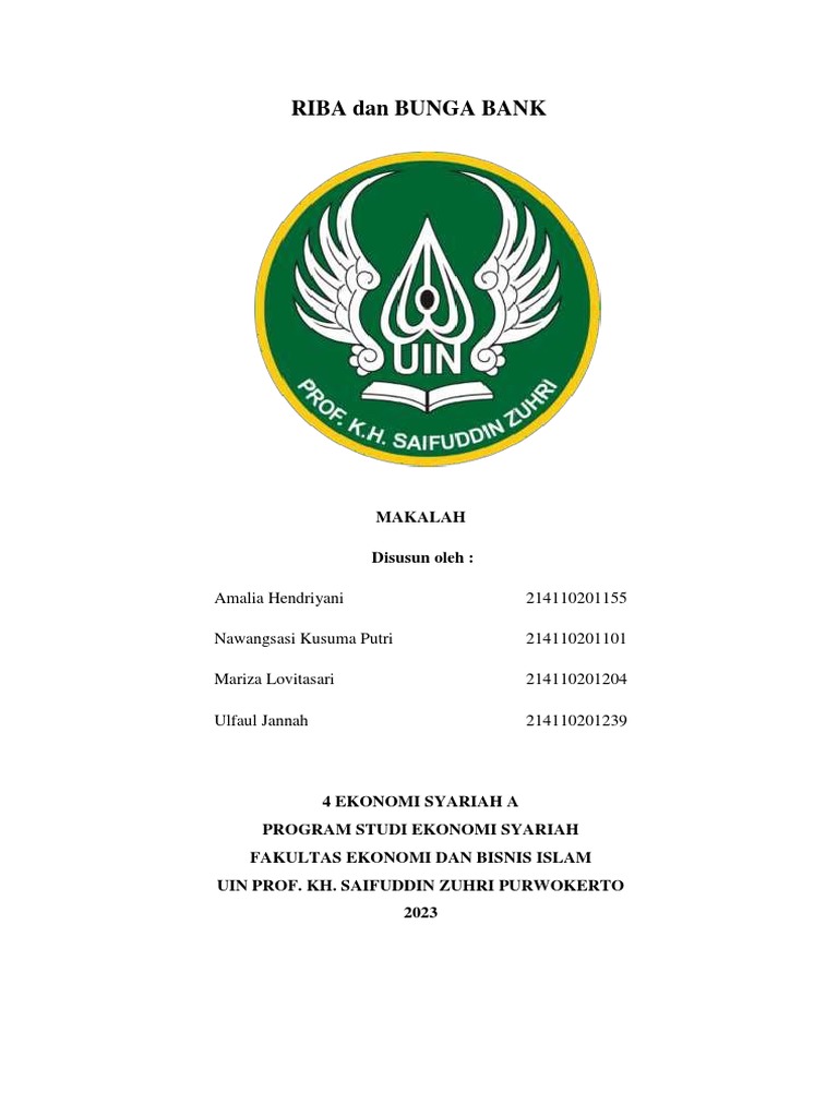 RIBA Dan BUNGA BANK | PDF