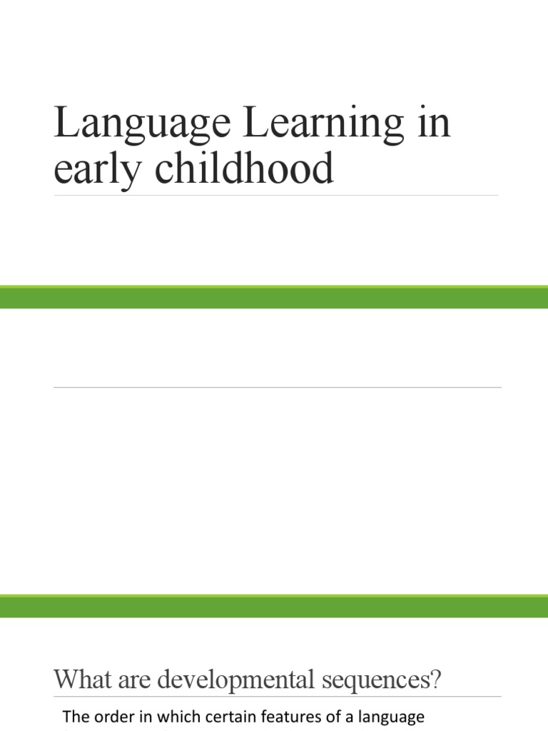 First Language Acquisition | PDF | Language Acquisition | Cognitive ...