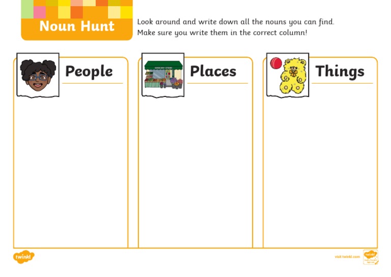 T L 1022 Noun Hunt Worksheet Ver 3 | PDF