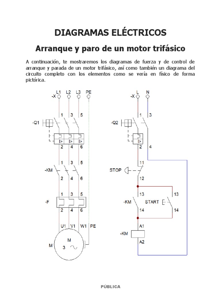 Diagramas Eléctricos Arranque y Paro Motores | PDF | Equipo | Equipo ...
