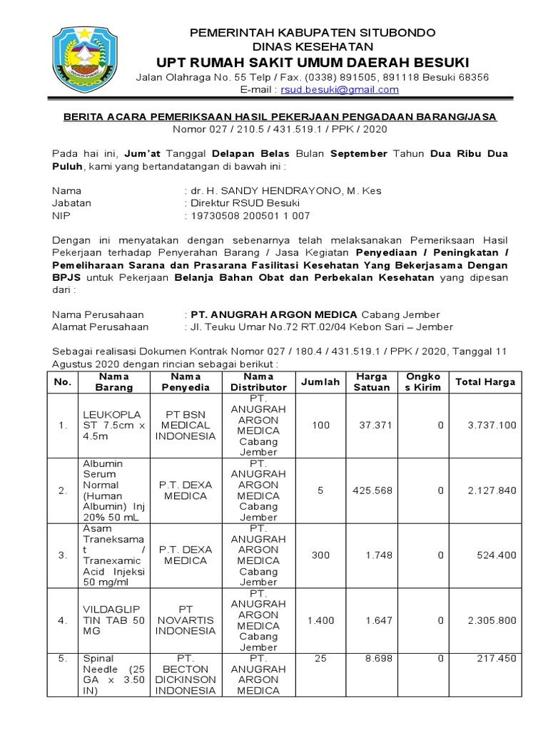 PT. ANUGRAH ARGON MEDICA Cabang Jember1 | PDF