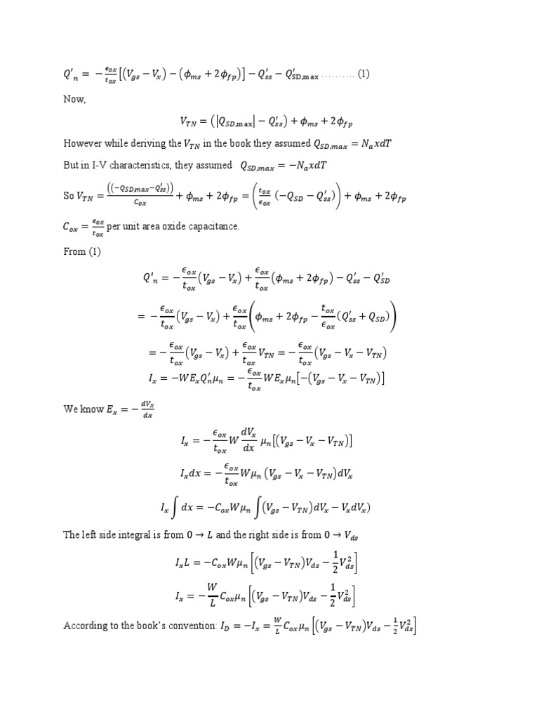 Mosfet IDVd | PDF | Manufactured Goods | Solid State Engineering
