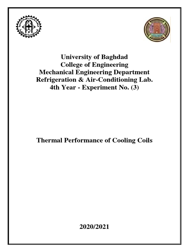 AC Lab Experiment No. 3 | PDF | Air Conditioning | Heat Transfer
