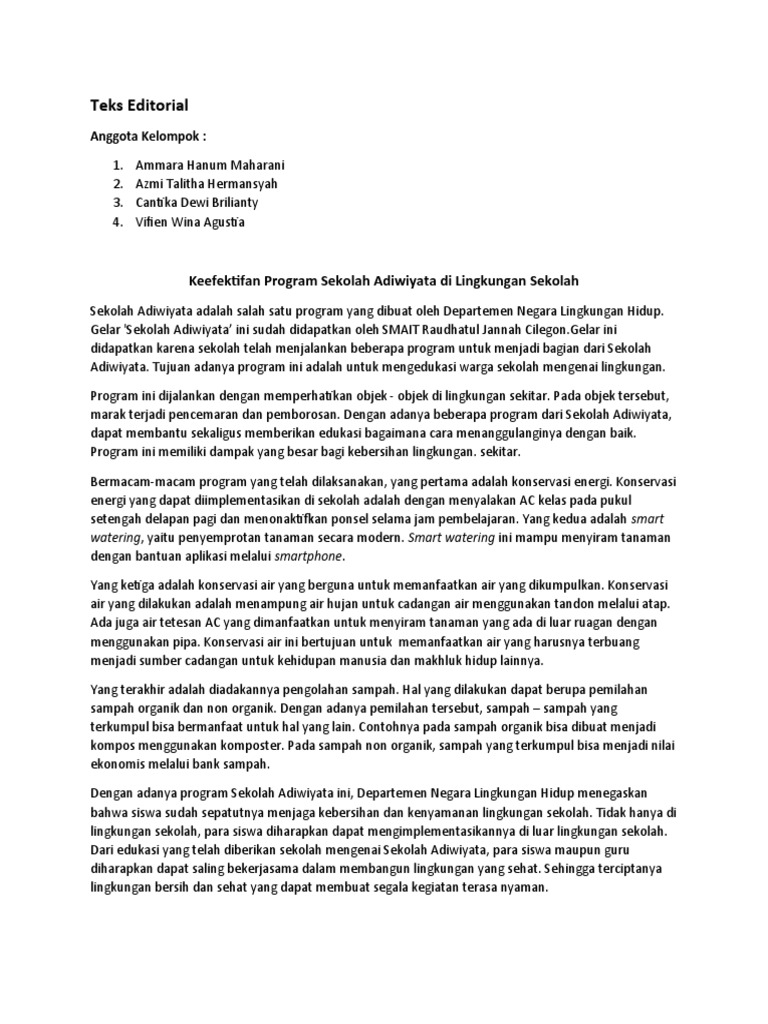 Teks Editorial (Kel Bindo) | PDF