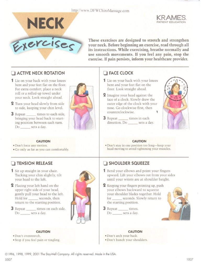 Neck Exercises | PDF | Elbow | Shoulder